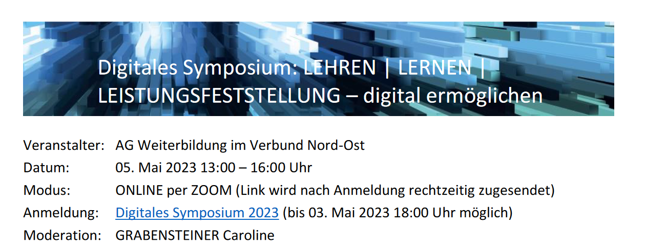 » Digitales Symposium 2023: LEHREN | LERNEN | LEISTUNGSFESTSTELLUNG ...