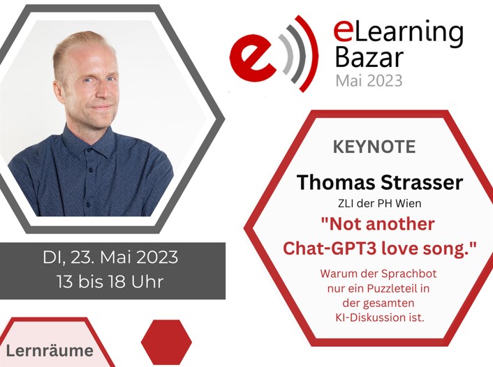 » eBazar 2023-Keynote „Not another Chat-GPT3 love song“ von Thomas Strasser